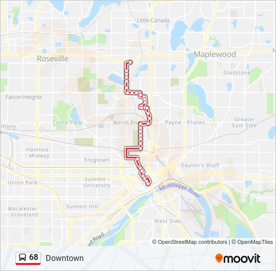 68 Route: Schedules, Stops & Maps - Downtown (Updated)