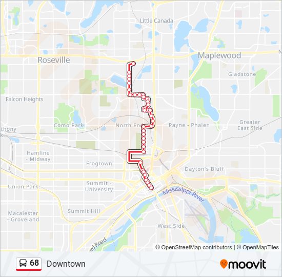 68 Route: Schedules, Stops & Maps - Downtown (Updated)