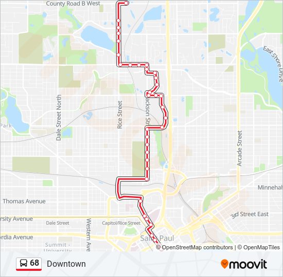 68 Route: Schedules, Stops & Maps - Downtown (Updated)