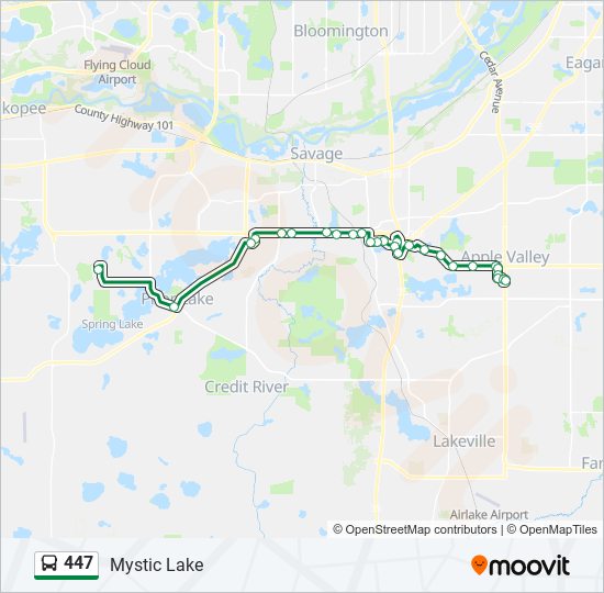 447 Route: Schedules, Stops & Maps - Mystic Lake (Updated)