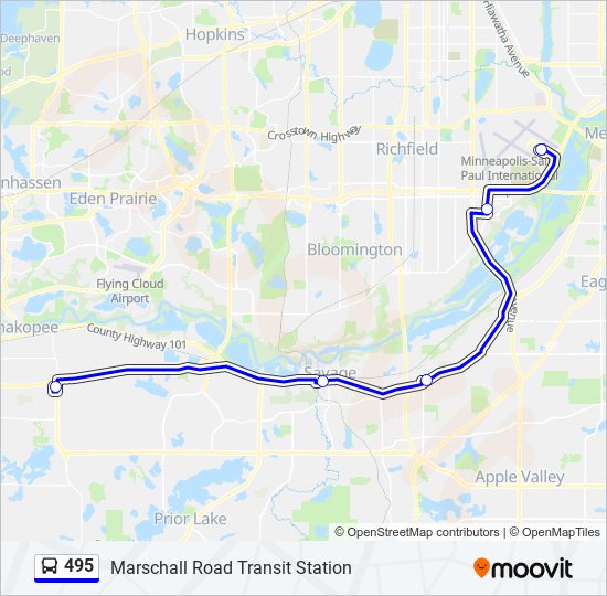 495 Route: Schedules, Stops & Maps - Marschall Road Transit Station ...