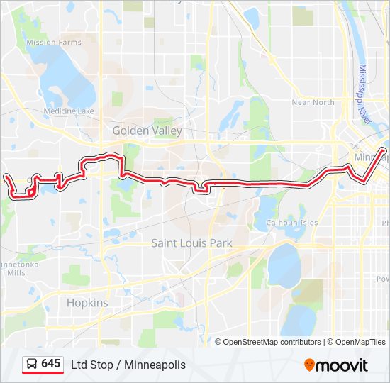 645 Route: Schedules, Stops & Maps - Ltd Stop / Minneapolis (Updated)