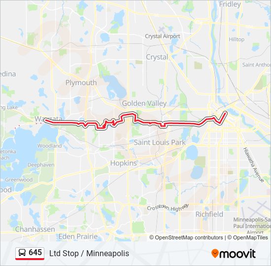 645 Route: Schedules, Stops & Maps - Ltd Stop / Minneapolis (Updated)