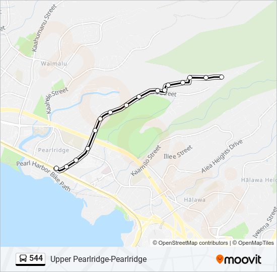 544 Route: Schedules, Stops & Maps - Kalauao Pearlridge Station (Updated)