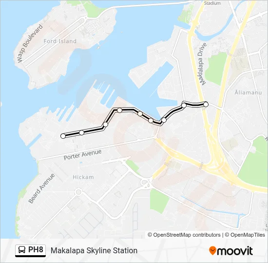 PH8 Route: Schedules, Stops & Maps - Makalapa Skyline Station (Updated)
