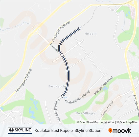 Ruta skyline: horarios, paradas y mapas - Kualakai East Kapolei Skyline Station (Actualizado)