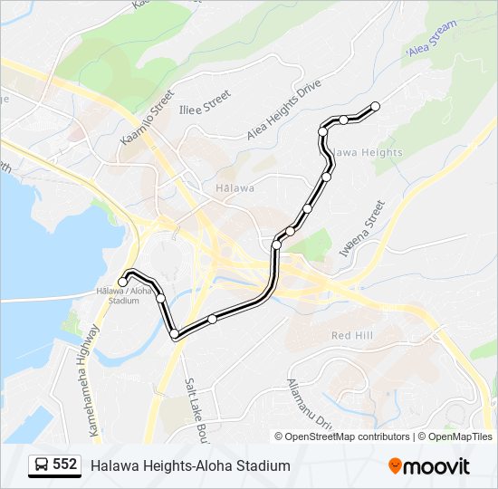 552 Route: Schedules, Stops & Maps - Halawa Aloha Stadium Station (Updated)