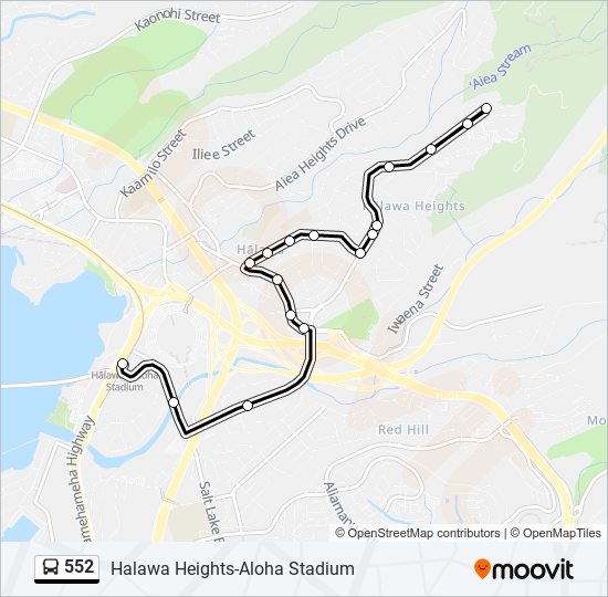 Ruta 552: horarios, paradas y mapas - Halawa Heights (Actualizado)