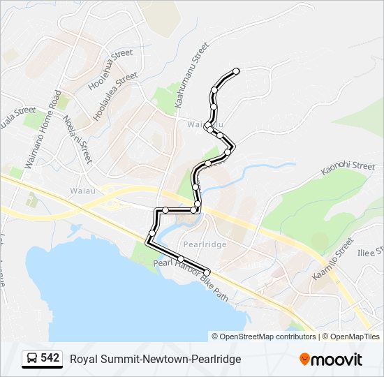 Ruta 542: horarios, paradas y mapas - Kalauao Pearlridge Station ...