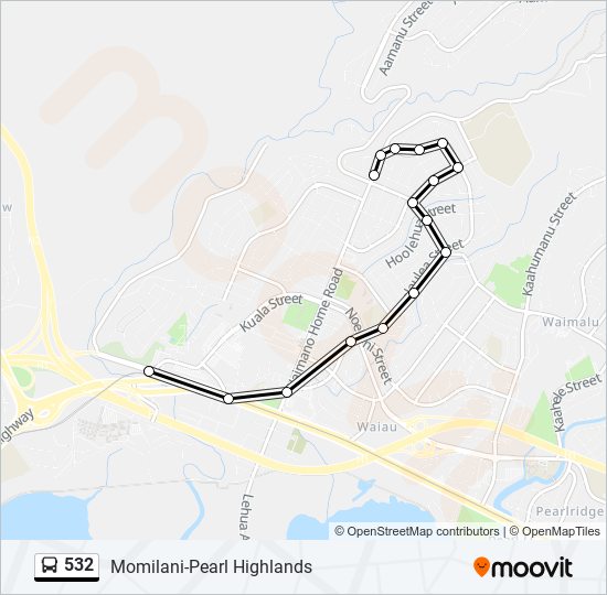 Ruta 532: horarios, paradas y mapas - Momilani (Actualizado)