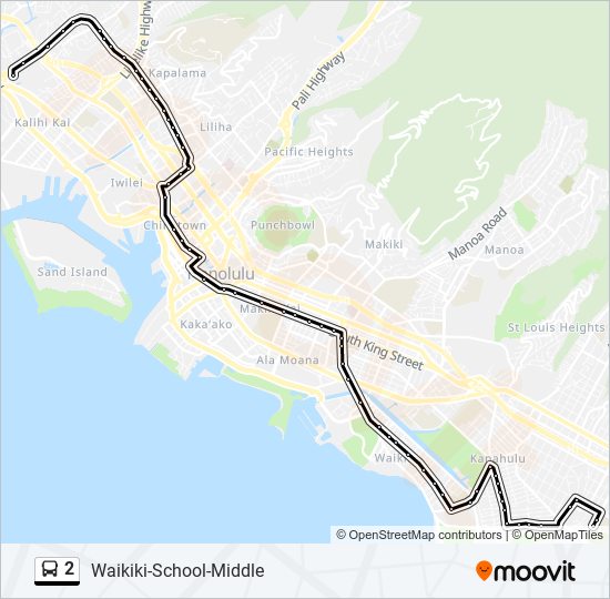 2 Route: Schedules, Stops & Maps - Waikiki - Diamond Head - Kcc (Updated)