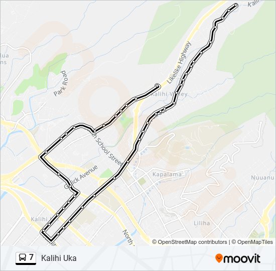7 Route: Schedules, Stops & Maps - Kalihi Uka (Updated)