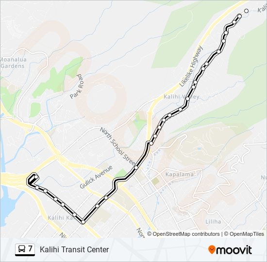 7 Route: Schedules, Stops & Maps - Kalihi Transit Center (Updated)