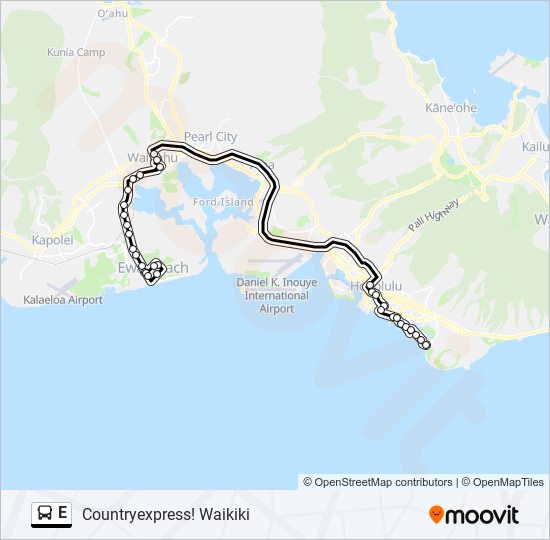 e Route: Schedules, Stops & Maps - Countryexpress! Waikiki (Updated) e Route: Schedules, Stops & Maps - Countryexpress! Waikiki (Updated)