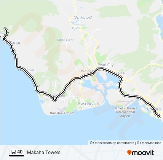 40 Route: Schedules, Stops & Maps - Makaha Towers (Updated)