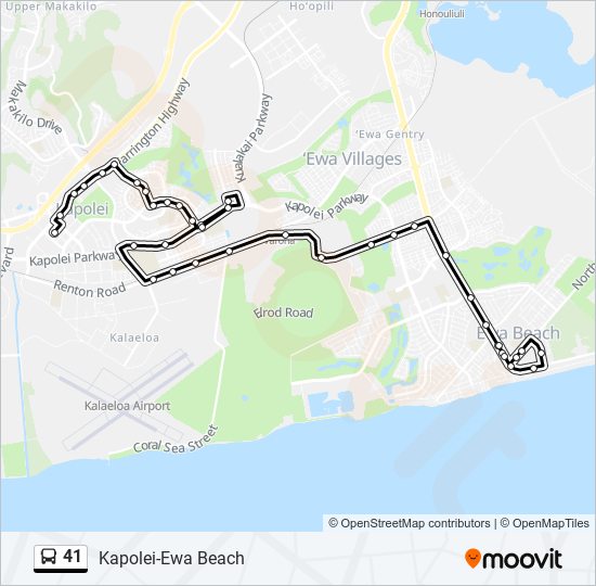 41 Route: Schedules, Stops & Maps - Ewa Beach Transit Center (Updated)