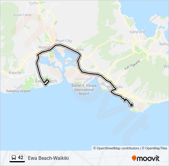 42 Route: Schedules, Stops & Maps - Ewa Beach Via Arizona Memorial ...