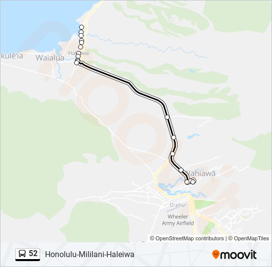 52 Route: Schedules, Stops & Maps - Haleiwa (Updated)