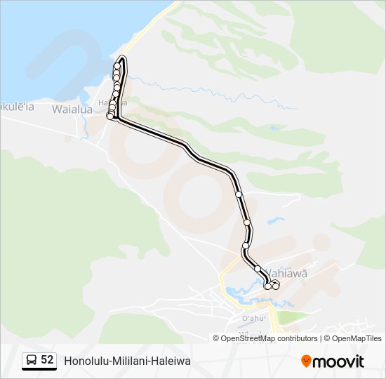 52 Route: Schedules, Stops & Maps - Wahiawa (Updated)