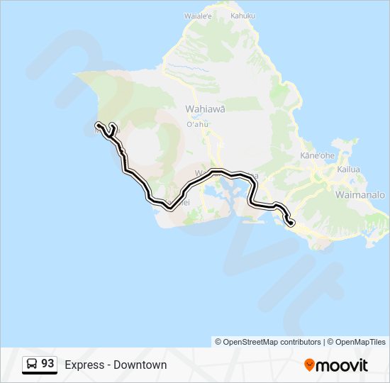 93 Route: Schedules, Stops & Maps - Express - Downtown (Updated)