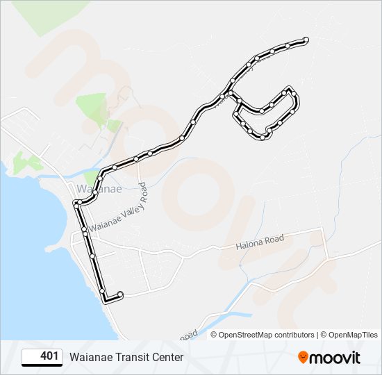 401 Route: Schedules, Stops & Maps - Waianae Transit Center (Updated)