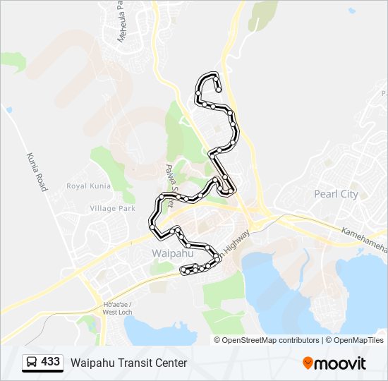433 Route: Schedules, Stops & Maps - Waipahu Transit Center (Updated)