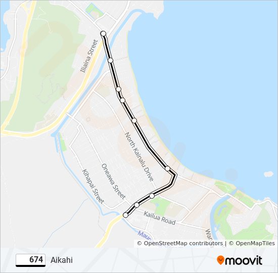 674 Route: Schedules, Stops & Maps - Aikahi (Updated)