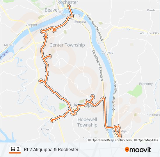 2 Route: Schedules, Stops & Maps - Rt 2 Aliquippa & Rochester (Updated)