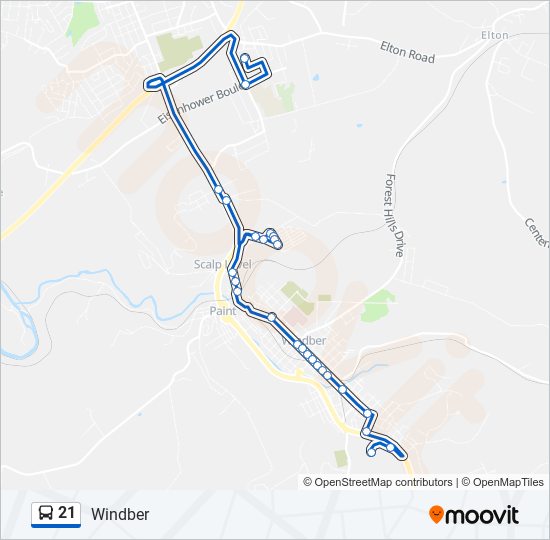 21 Route: Schedules, Stops & Maps - Rt21-Windber (Updated)