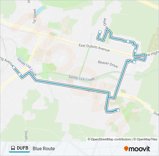 Ruta dufb: horarios, paradas y mapas - Blue Route (Actualizado)