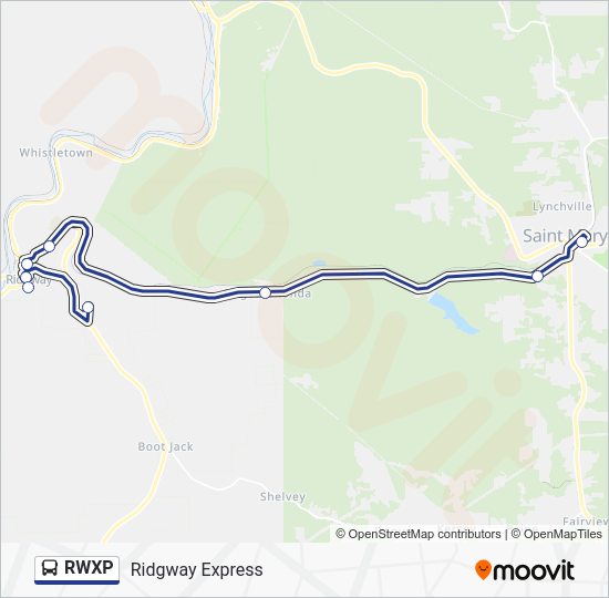 Ruta rwxp: horarios, paradas y mapas - Ridgway Morning Express ...