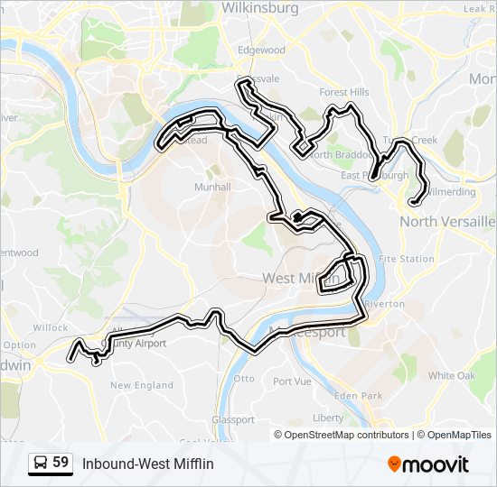 59 Route: Schedules, Stops & Maps - Inbound-West Mifflin (Updated)