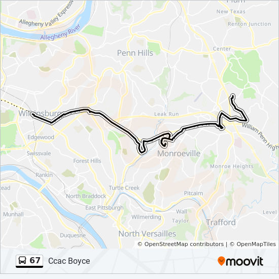 67 Route: Schedules, Stops & Maps - Monroeville Mall (Updated)