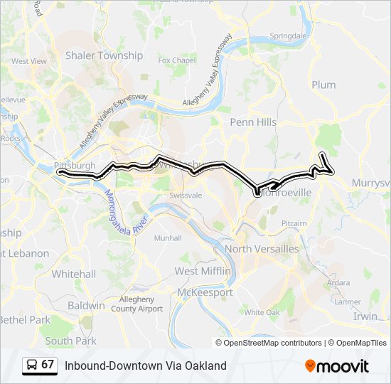 67 Route: Schedules, Stops & Maps - Inbound-Downtown (Updated)