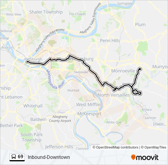 69 Route: Schedules, Stops & Maps - Inbound-Downtown (Updated)