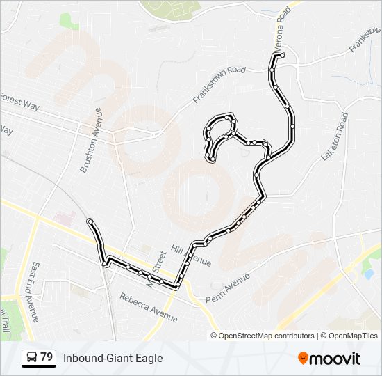 79 Route: Schedules, Stops & Maps - Inbound-Giant Eagle (Updated)