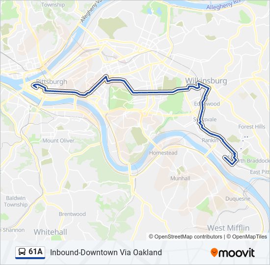 Ruta 61a: horarios, paradas y mapas - Inbound-Downtown Via Oakland ...