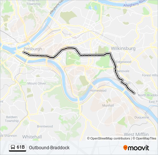 61b Route: Schedules, Stops & Maps - Braddock (Updated)