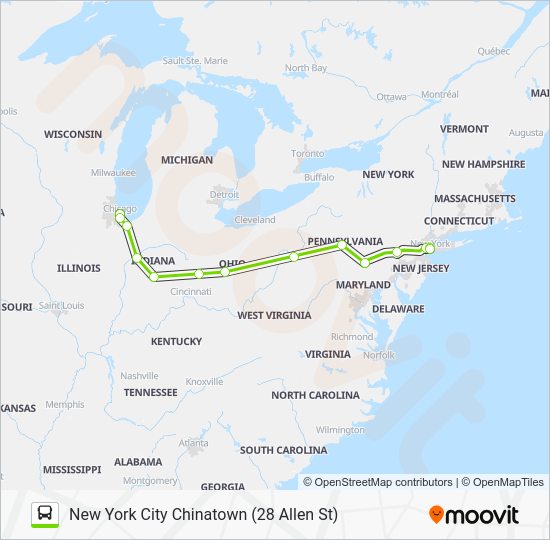 Ruta FLIXBUS N2640: horarios, paradas y mapas - New York City Chinatown ...