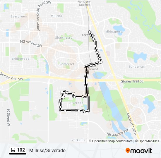 102 Route: Schedules, Stops & Maps - Route 102 (Updated)