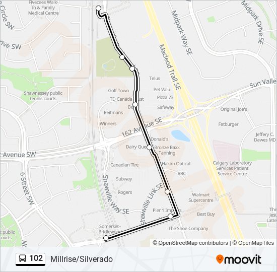102 Route: Schedules, Stops & Maps - Route 102 (Updated)