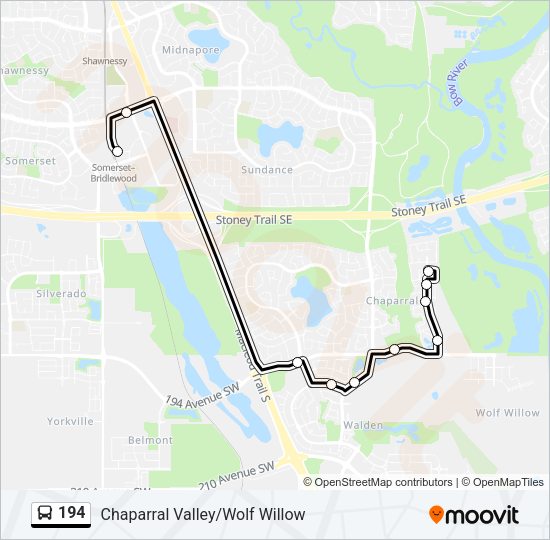 194 Itinéraire: Horaires, Arrêts & Plan - Somerset-Bridlewood Stn Via ...