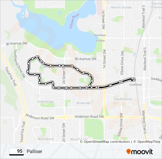 95 Route: Schedules, Stops & Maps - Palliser (Updated)
