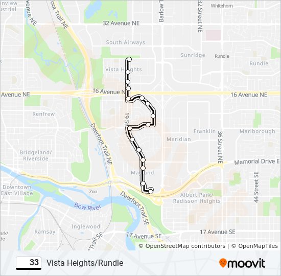 33 Route: Schedules, Stops & Maps - Vista Heights (Updated)