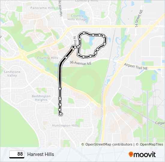88 Route: Schedules, Stops & Maps - Harvest Hills (Updated)