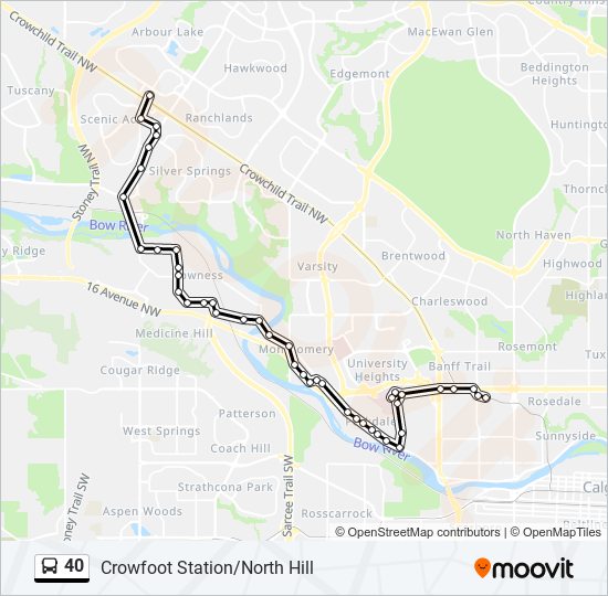 40 Route: Schedules, Stops & Maps - Crowfoot Station (Updated)