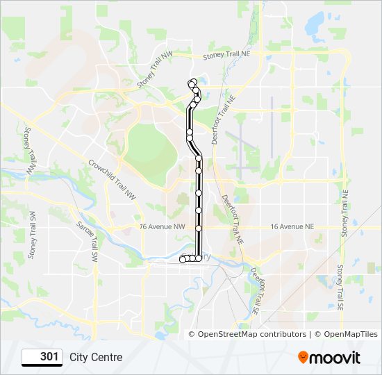 301 Route: Schedules, Stops & Maps - City Centre (Updated)
