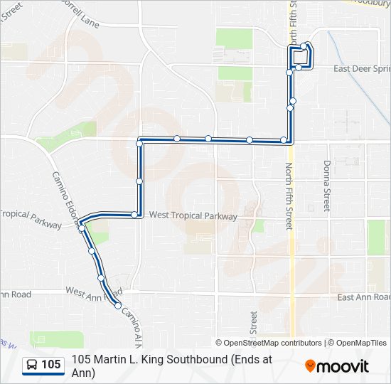 105 Bus: Schedules, Stops & Maps - 105 Martin L. King Southbound (Ends ...