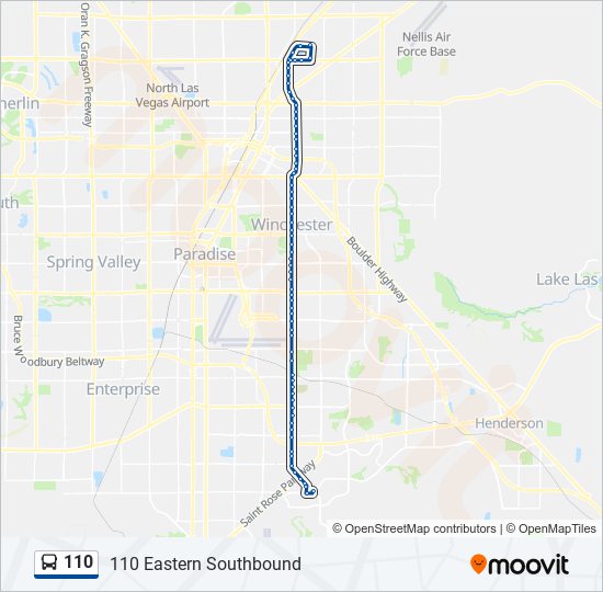 110 Route: Schedules, Stops & Maps - 110 Eastern Southbound (Updated)