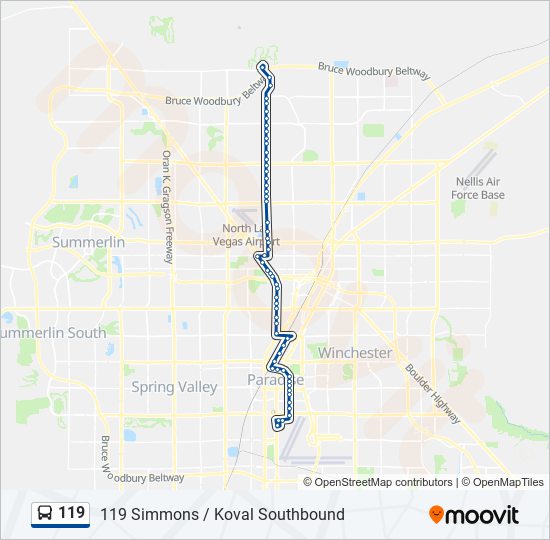 119 Route: Schedules, Stops & Maps - 119 Simmons / Koval Southbound ...